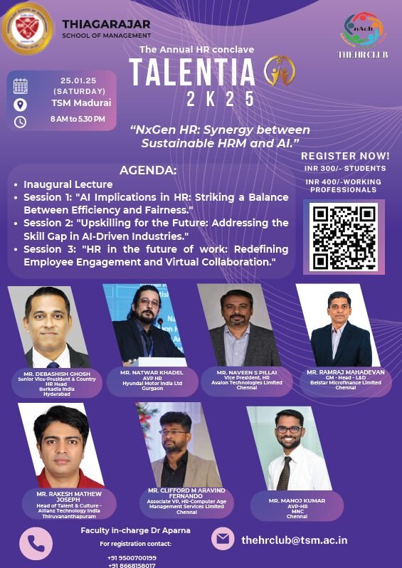 Talentia 2025 : NxGen HR: Synergy Between Sustainable HRM and AI ...